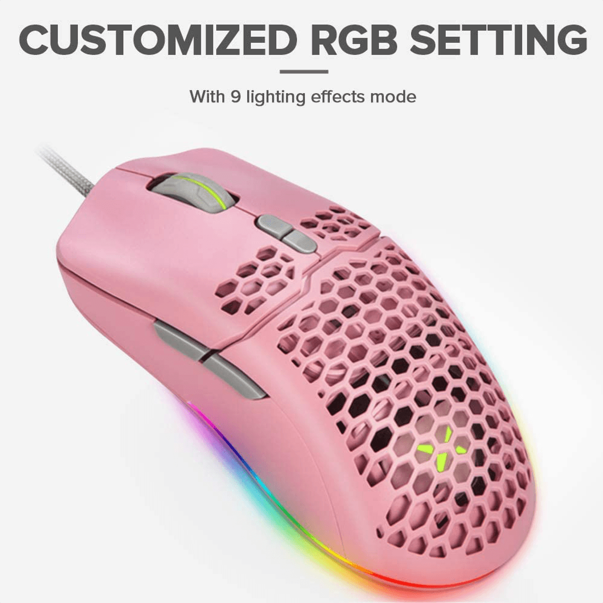 Mouse Gamer Delux M700A Honeycomb RGB, 7 B | Puntos Colombia