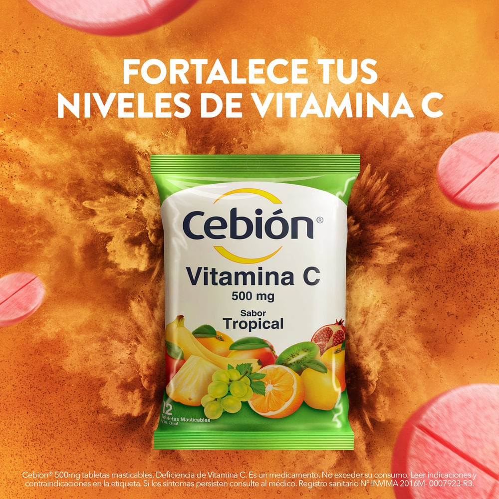 Cebion Vitamina C Sabor Tropical X 12 Bols | Puntos Colombia