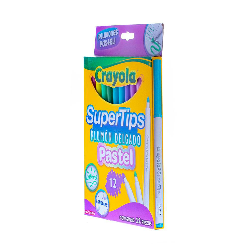 Plumones Supertips Pastel x12 CRAYOLA | Puntos Colombia