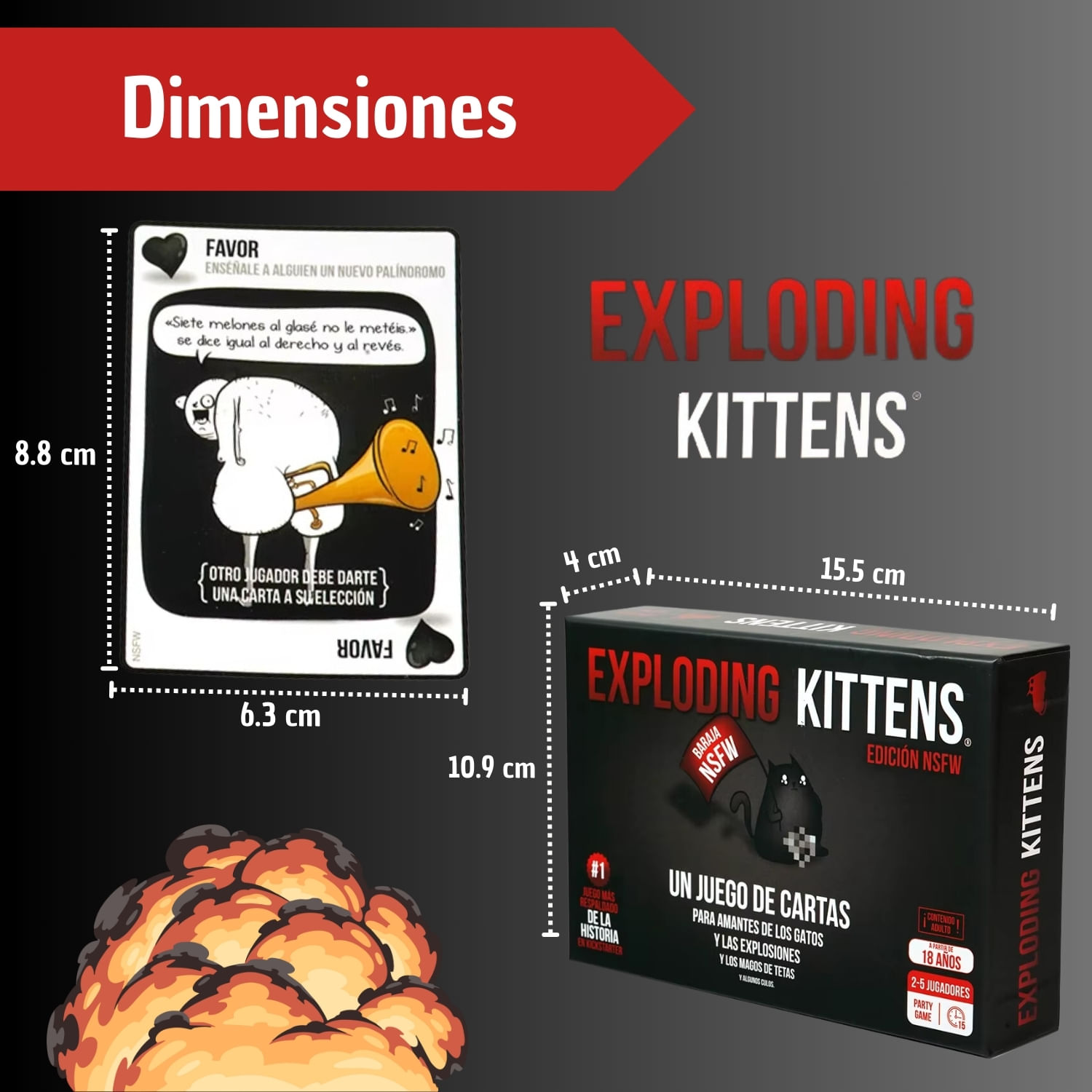 Exploding Kittens Español Party Nsfw Juego | Puntos Colombia
