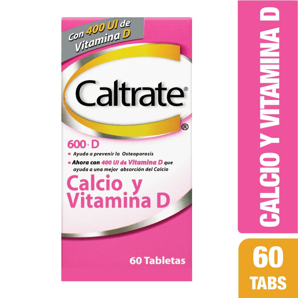 Caltrate 600 Con Vitamina D 400ui X 60 Tab | Puntos Colombia
