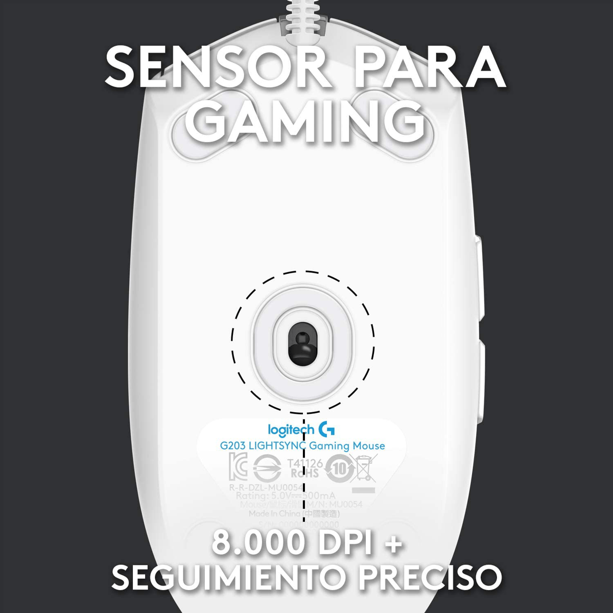 Mouse Gamer Logitech G203 Lightsync, 6 Bot | Puntos Colombia